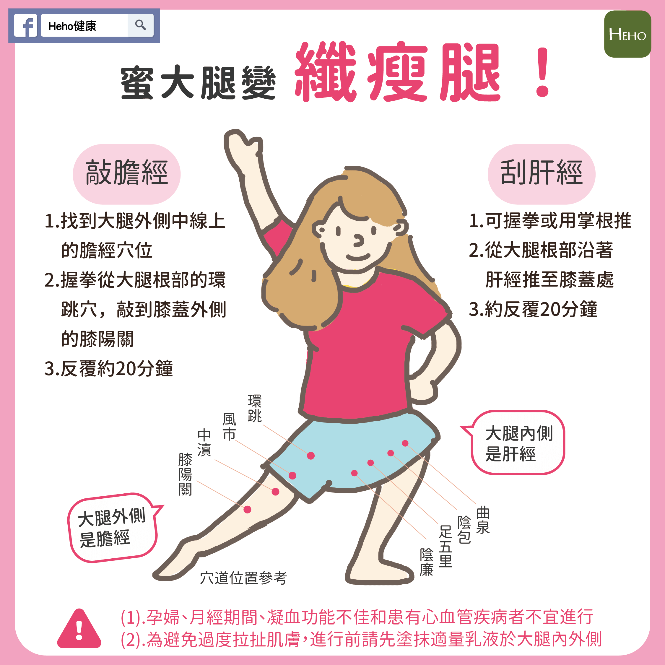 想要簡易瘦大腿？ 兩條經絡這樣敲才對！ Heho健康